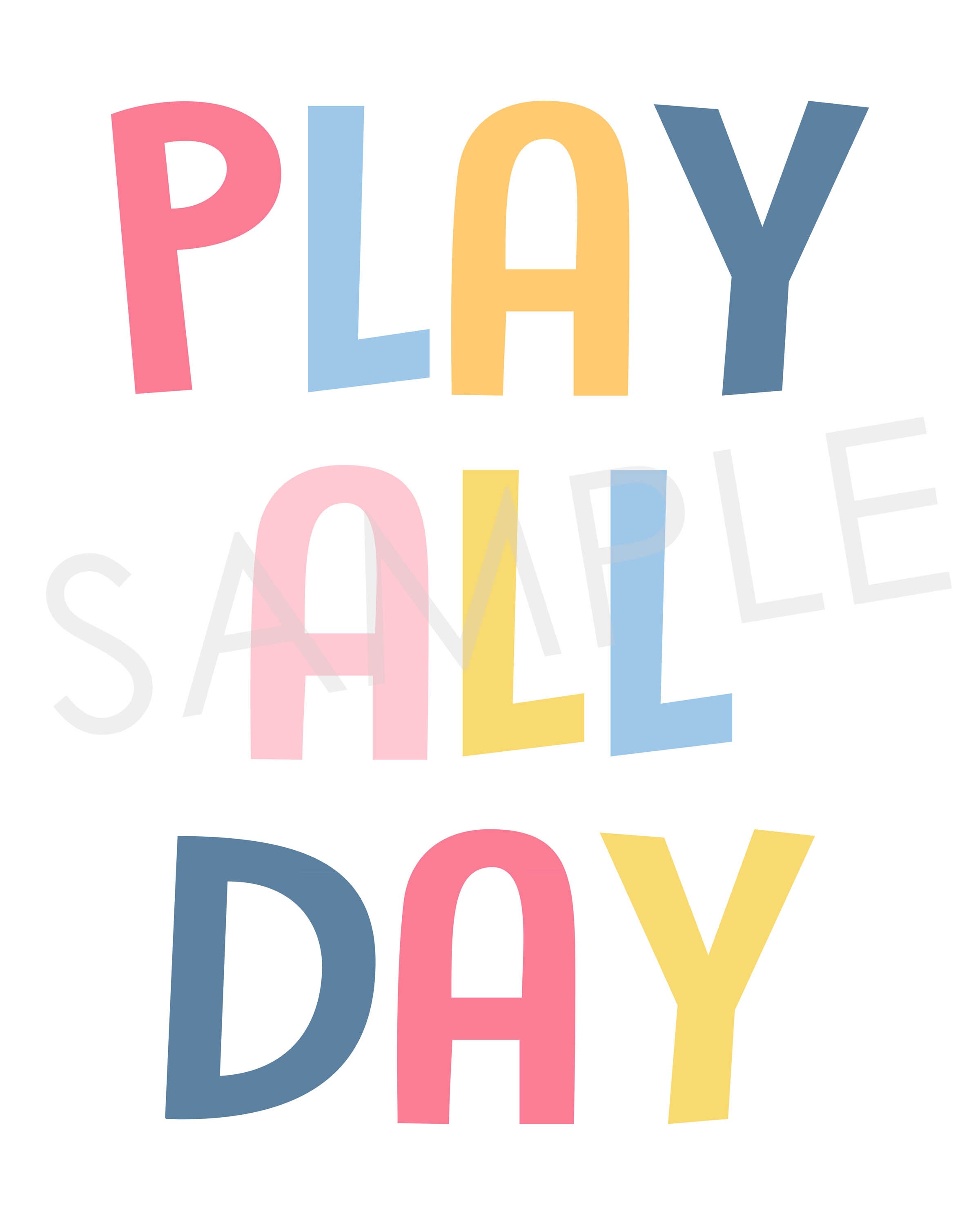 Playroom Printables Set of 6 Nursery Wall Art Boys Room | Etsy