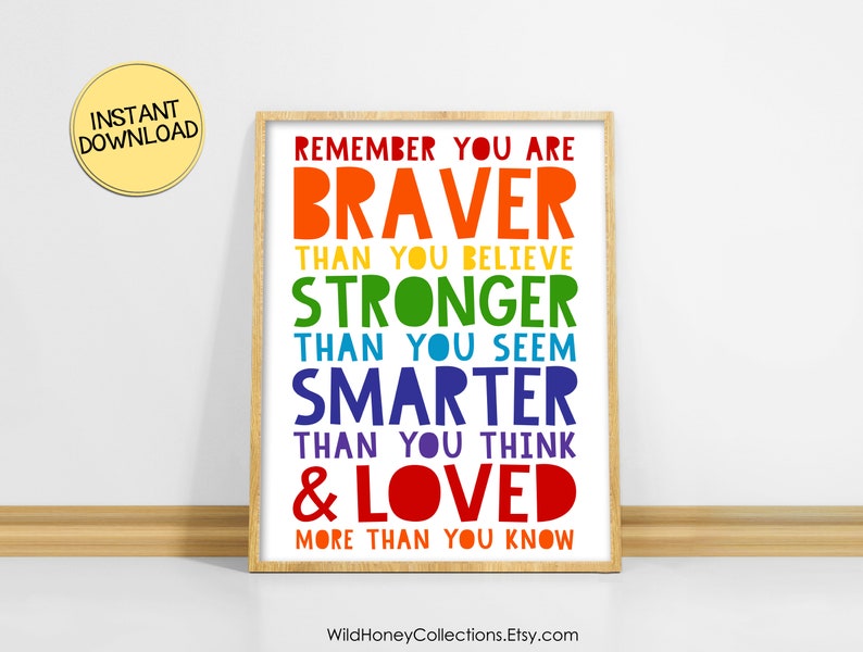You Are Braver Stronger Smarter Loved More Than You Know - Etsy