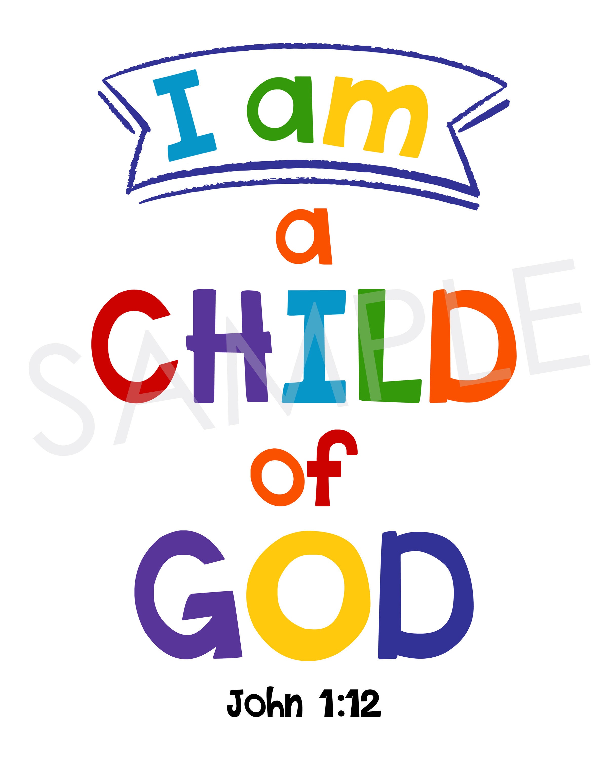 Christian Kids Room Inspirational Printable Wall Art Kids - Etsy Australia
