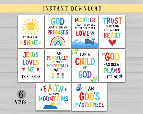 Christian Pictures With Bible Verses For Kids