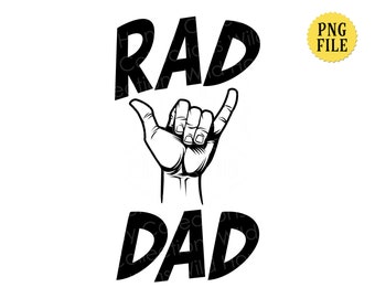 RAD DAD Distressed Font Png for Sublimation, T-shirt Design, Father's ...