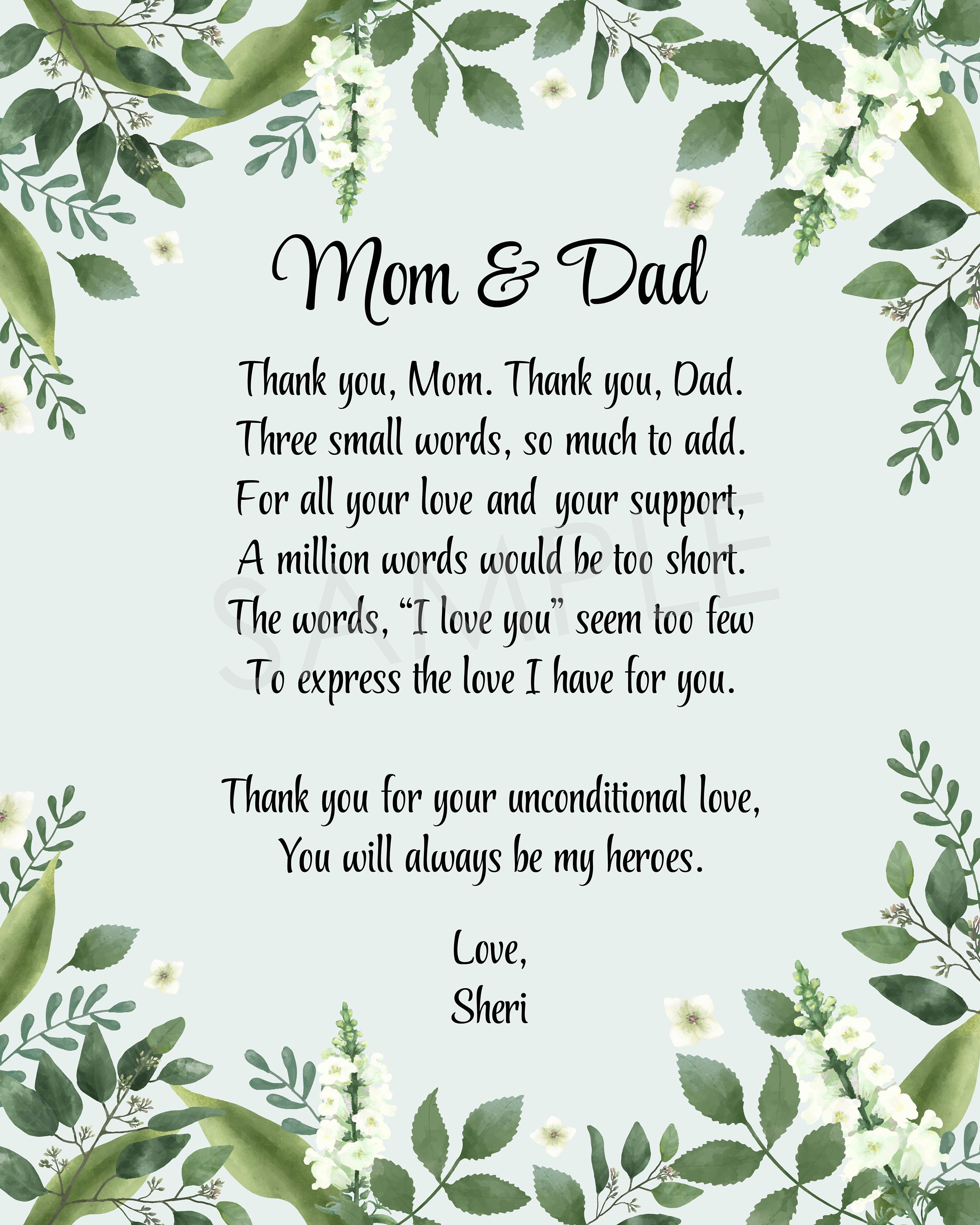 I Love You Mom And Dad