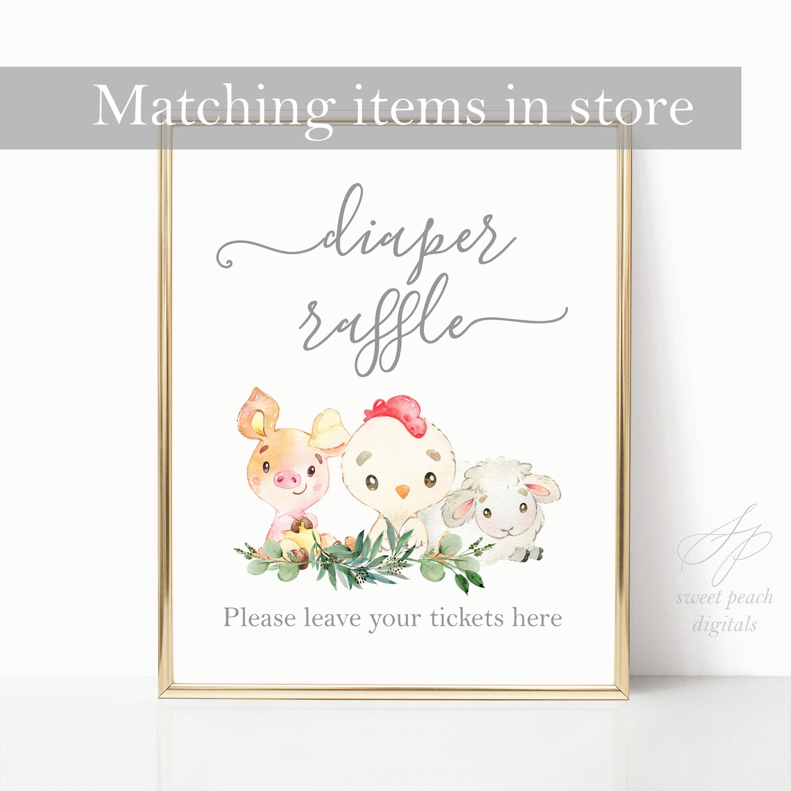 Sheep Lamb Topper DOUBLE SIDED Printable Flower Cut Out Farm | Etsy