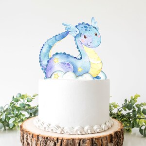 Dragon Cake Topper Printable Birthday 4 Sizes Cake Cut Out Cloud ...