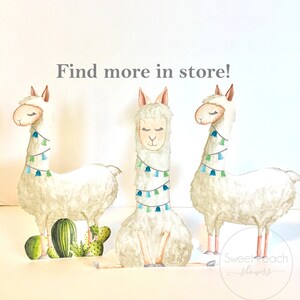 Llama Gift Tags Favor Tag Alpaca Baby Shower Birthday Digital Printable ...