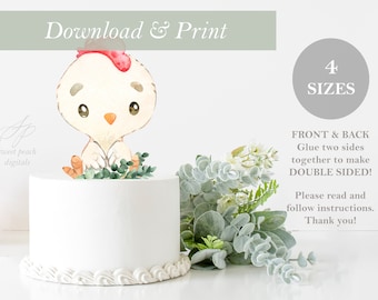 Rooster Birthday Cake Topper - Etsy