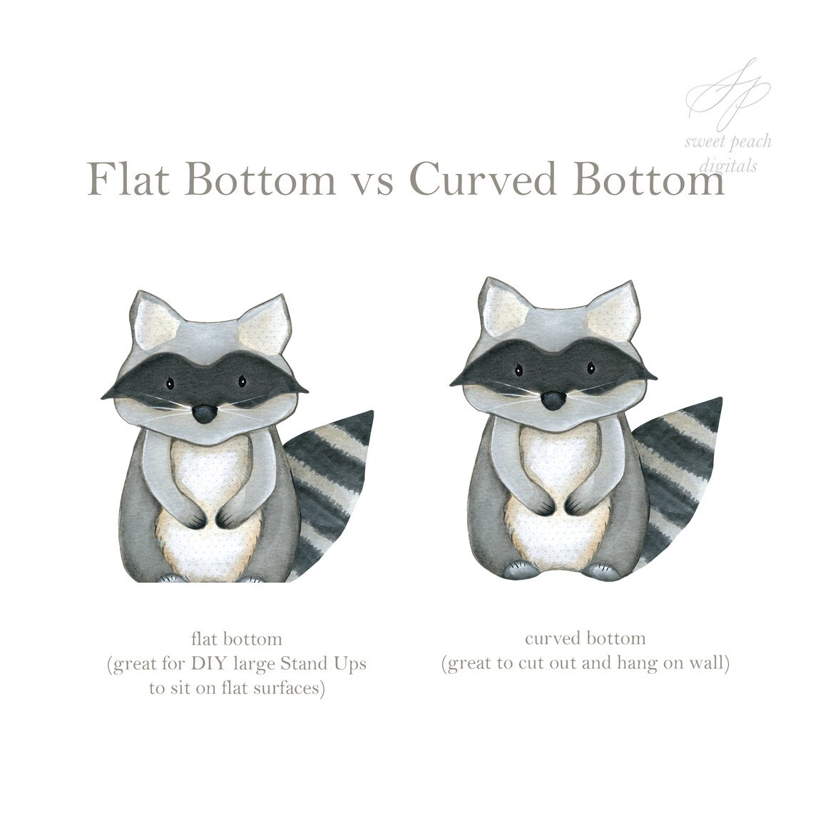 LARGE Raccoon Forest Woodland Cut Out Printable Files Woods | Etsy