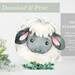 Sheep Lamb Table Decor Cut Out Digital Stand up Printable Farm Animal ...