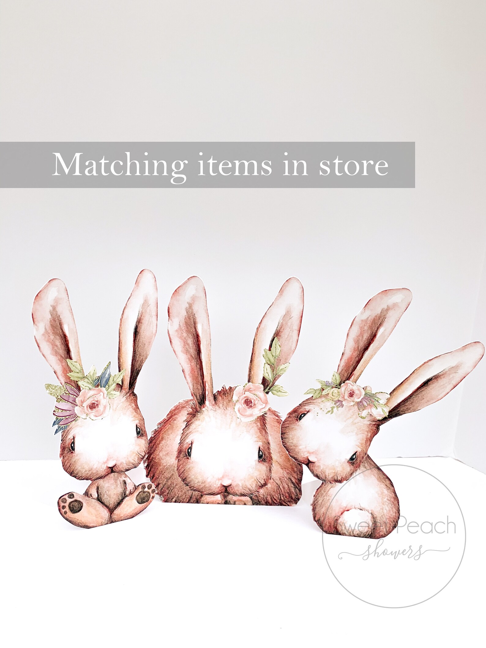 Bunny Rabbit Topper DOUBLE SIDED Printable Flower Cut Out | Etsy