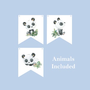 Panda Large Banner Bundle Safari Party Baby Shower Birthday Animal ...