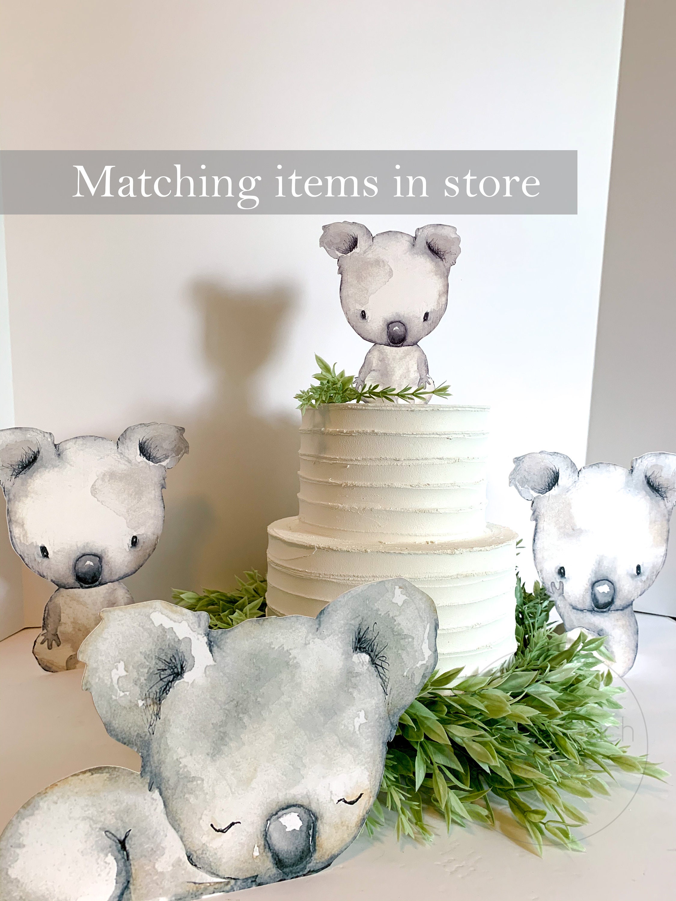 Koala Bear Topper Australian Digital Printable Birthday Cake Baby ...