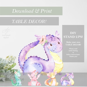 Girl Dragon Table Decor Birthday Party Theme Baby Shower Dragon Stand ...