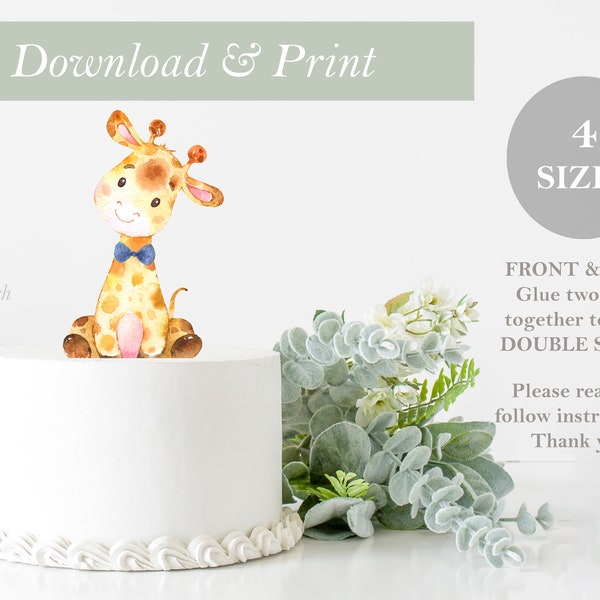 Giraffe Cake Topper - Etsy