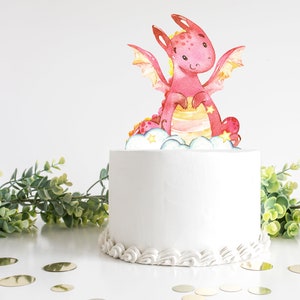 Dragon Cake Topper Birthday Printable 4 Sizes Cake Cut Out Cloud ...