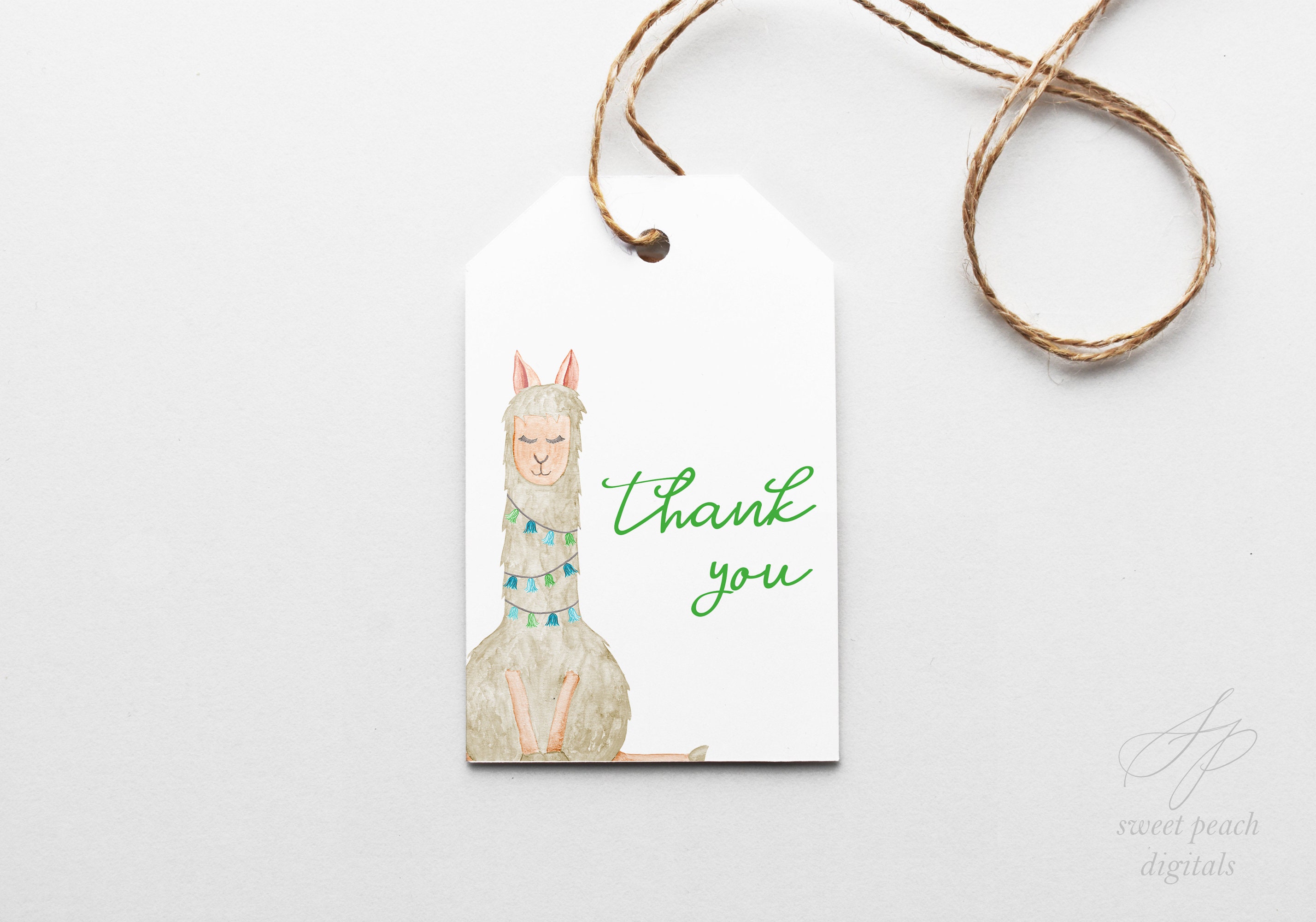 Llama Gift Tags Favor Tag Alpaca Baby Shower Birthday Digital - Etsy