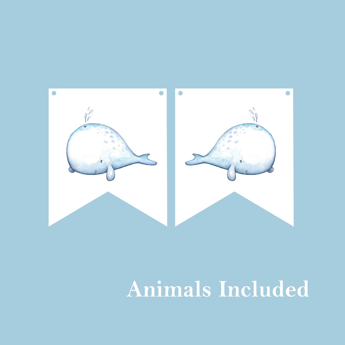 Whale Banner Large Bundle Ocean Under the Sea Party Baby Shower ...
