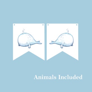 Whale Banner Large Bundle Ocean Under the Sea Party Baby Shower ...