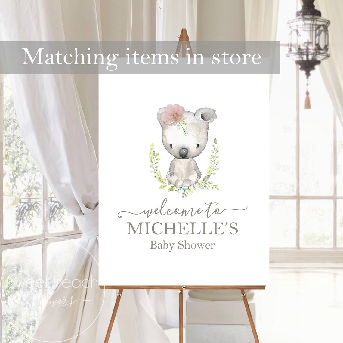 Koala Gift Tags Favor Tag Australian Baby Shower Birthday Floral ...