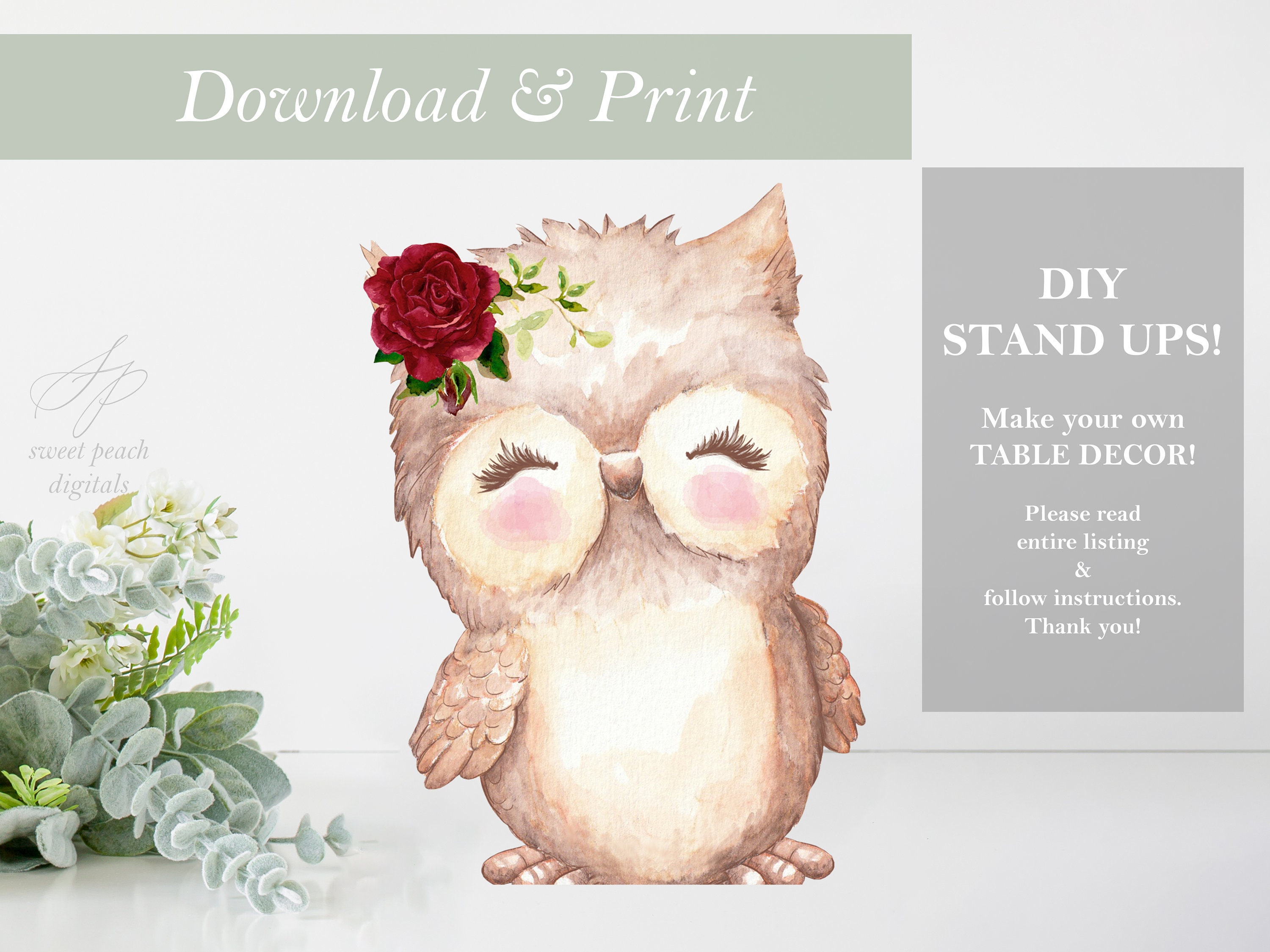 Owl Table Centerpieces