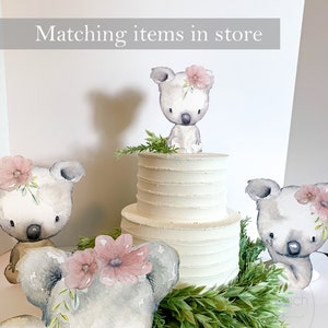 Flower Koala Bear Topper Australian Digital Printable Birthday Cake ...