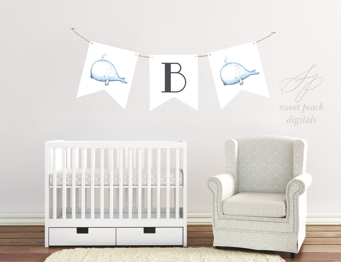 Whale Banner Large Bundle Ocean Under the Sea Party Baby Shower ...