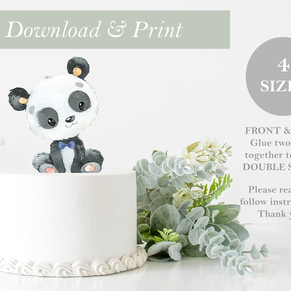 Panda Cake Topper - Etsy