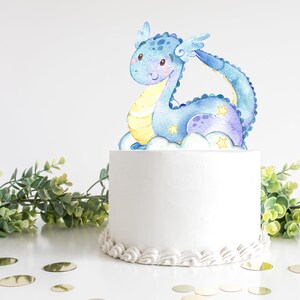 Dragon Cake Topper Printable Birthday 4 Sizes Cake Cut Out Cloud ...