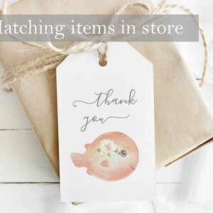 Puffer Fish Topper Baby Shower Birthday Party Double Sided Digital ...