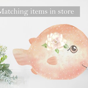 Puffer Fish Topper Baby Shower Birthday Party Double Sided Digital ...