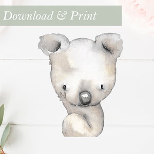 Koala Bear Topper Baby Shower Birthday Party Cake Boy Digital Printable ...