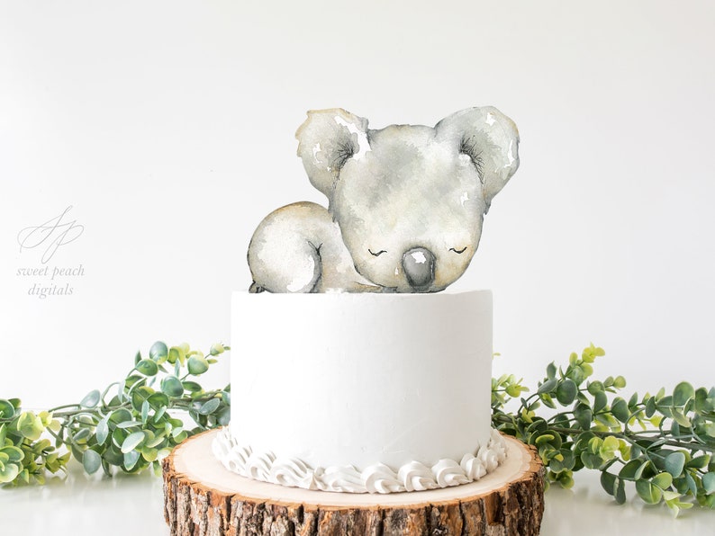 Koala Bear Topper Australian Digital Printable Birthday Cake - Etsy