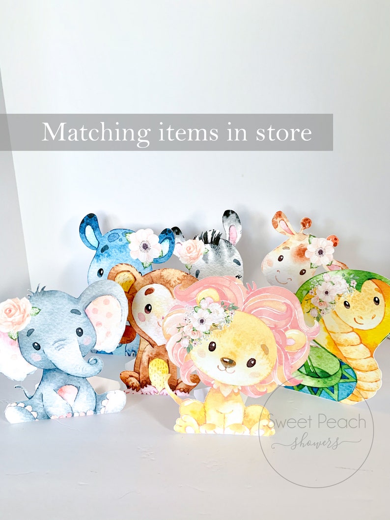 Elephant Table Decor Flower Double Sided Cut Out Printable - Etsy