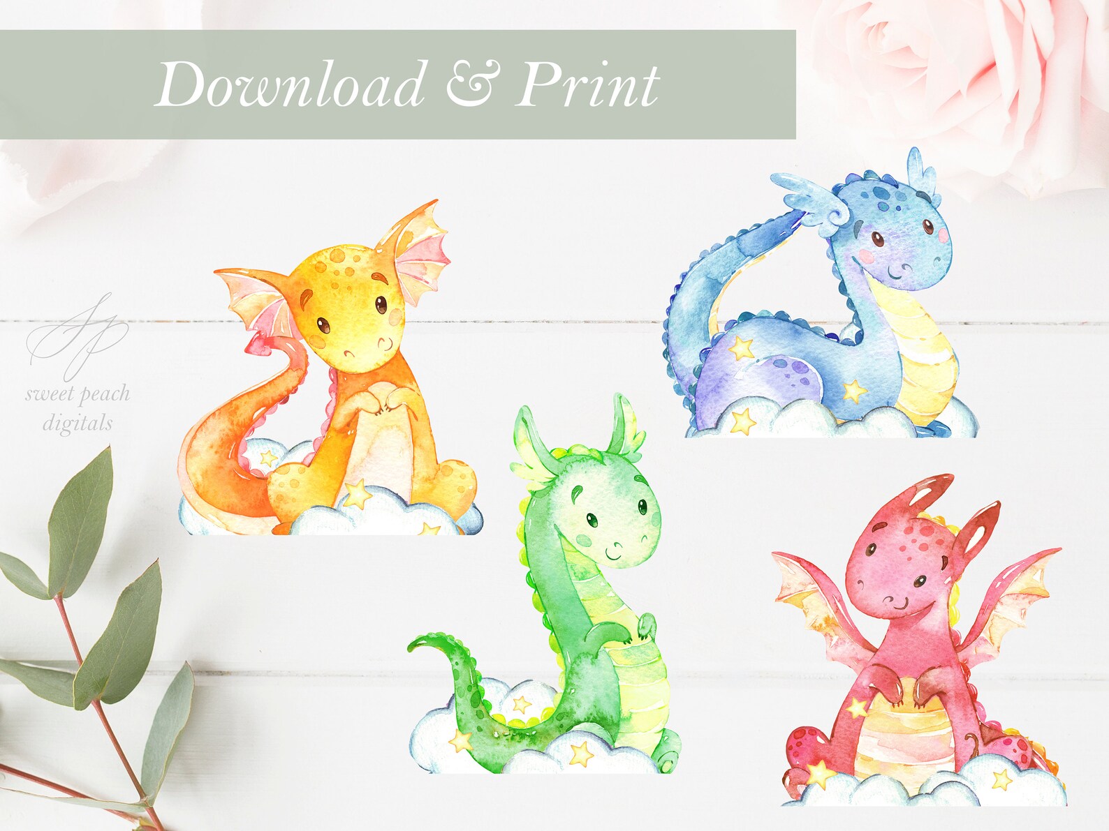 Dragon Table Decor Birthday Party Theme Baby Shower Dragon Stand up ...