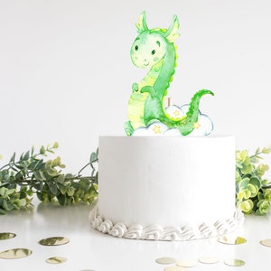 Dragon Cake Topper Birthday Printable 4 Sizes Cake Cut Out Cloud ...