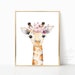 Boho Giraffe Nursery Decor Wall Art Printable Digital Prints Safari Zoo ...