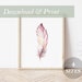 Boho Feather Nursery Decor Wall Art Printable Digital Prints Feathers ...