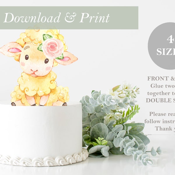 Sheep Cake Topper - Etsy