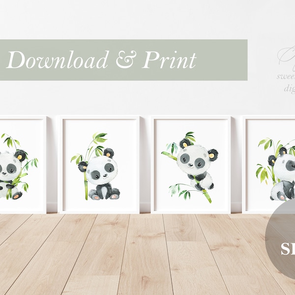 Panda Wall Art - Etsy