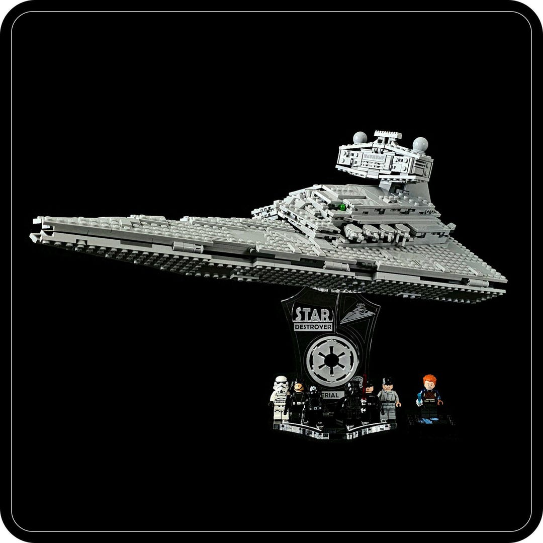 Display Stand 3D Angled +slots for Lego 75394 - Imperial Star Destroyer ...