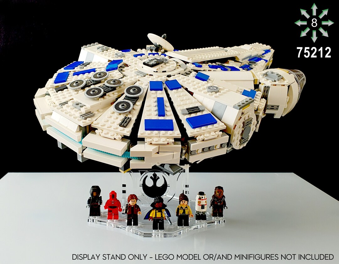 Display Stand Angled BK 20 Degrees for Lego 75212 Millennium Falcon ...