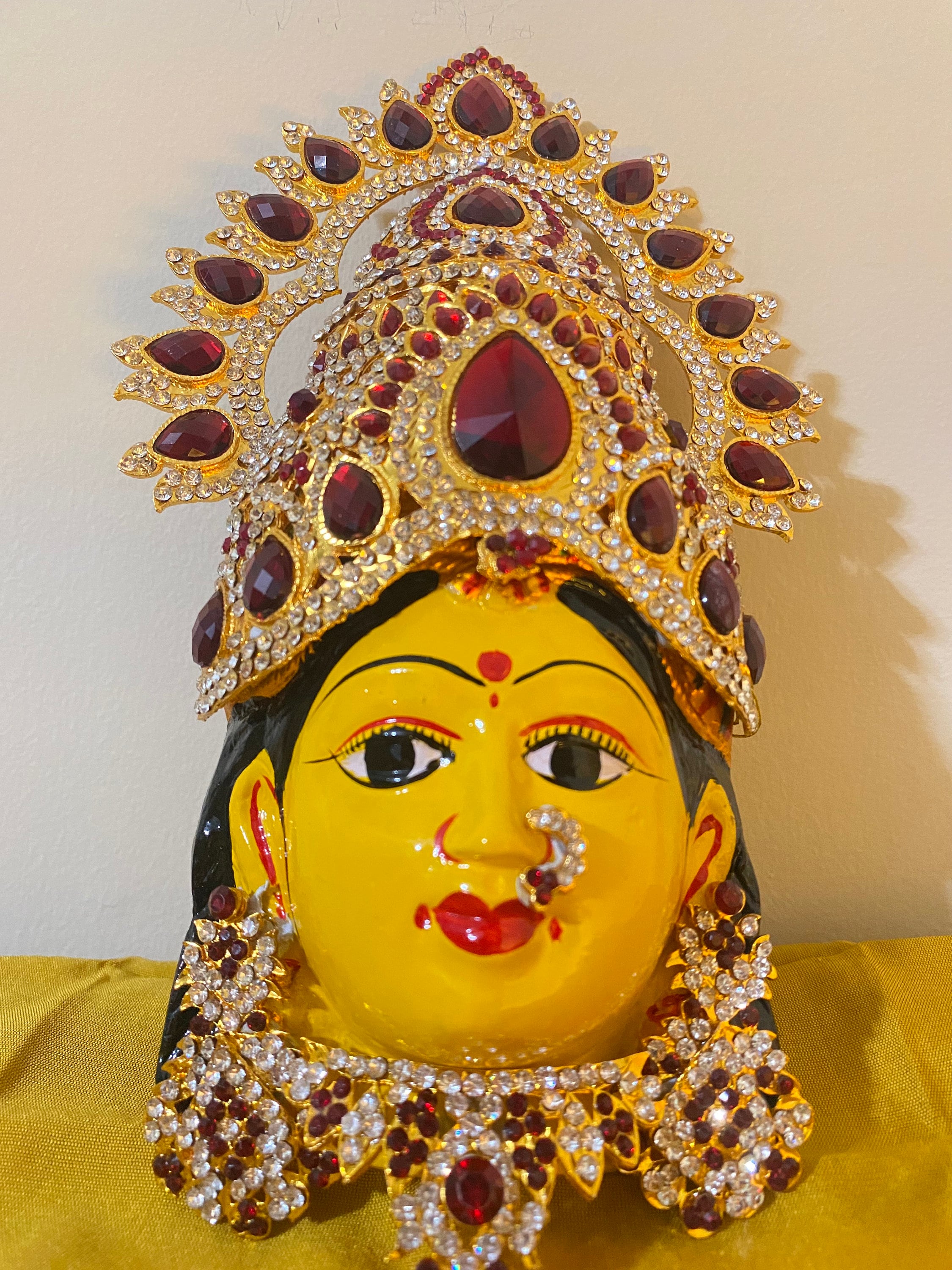 Goddess Lakshmi Devi Face Set. Premium Quality Stone Studded Lakshmi ...