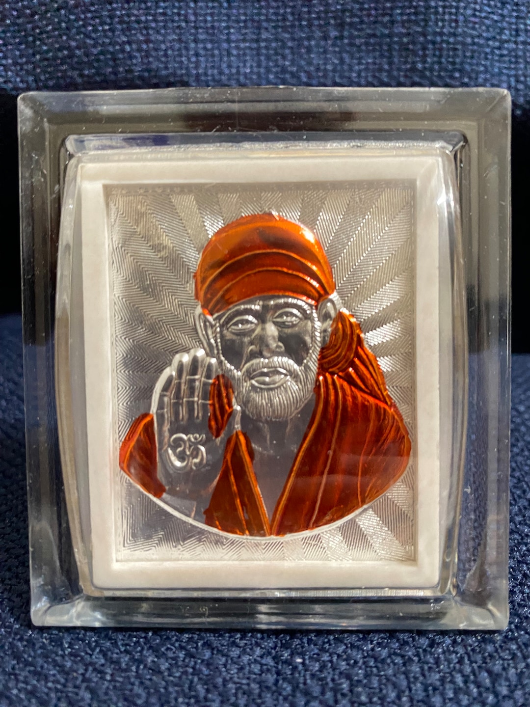 Small-pure Silver Lord Sai Baba Frames With Enamel. Budget Friendly ...