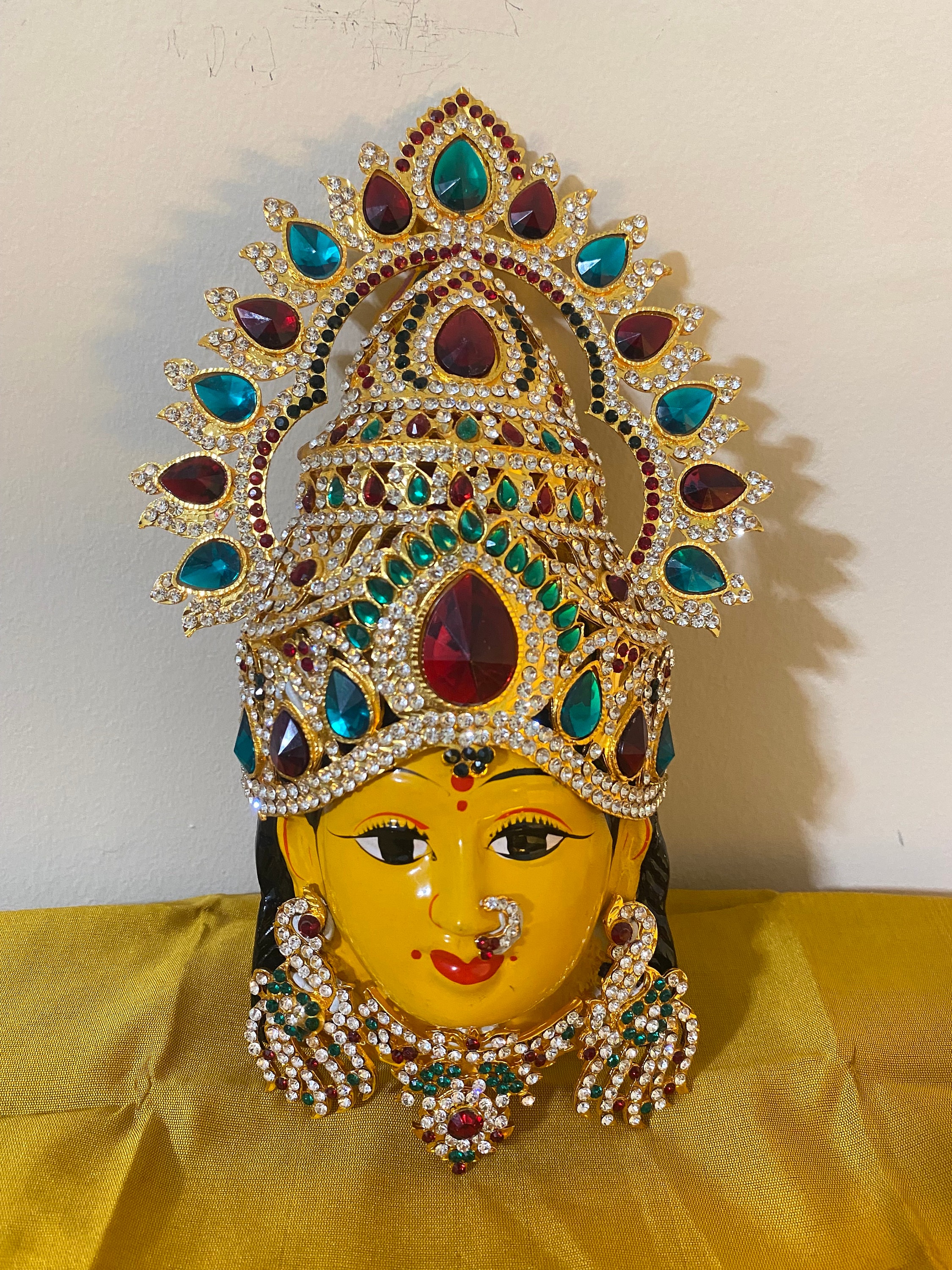 Goddess Lakshmi Devi Face Set. Premium Quality Stone Studded Lakshmi ...