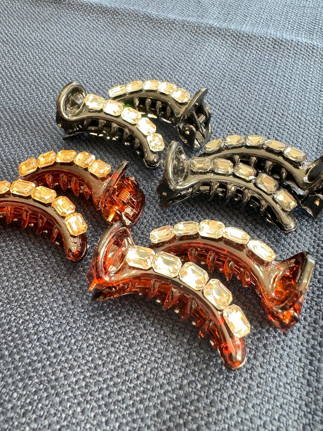 8 Light Weighted Flucker Style Hair Clips - Shaped Party Style- Trendy ...