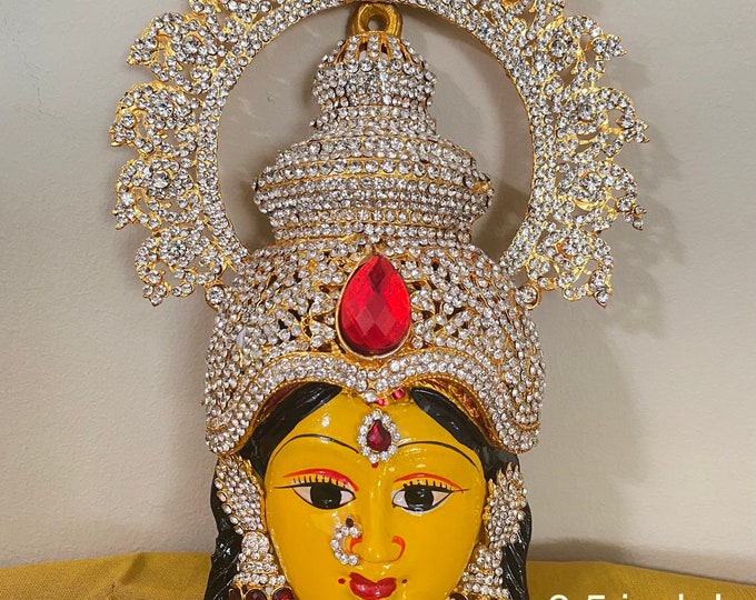 Goddess Vara Maha Lakshmi Devi Face Idol. Premium Quality Stone Studded ...