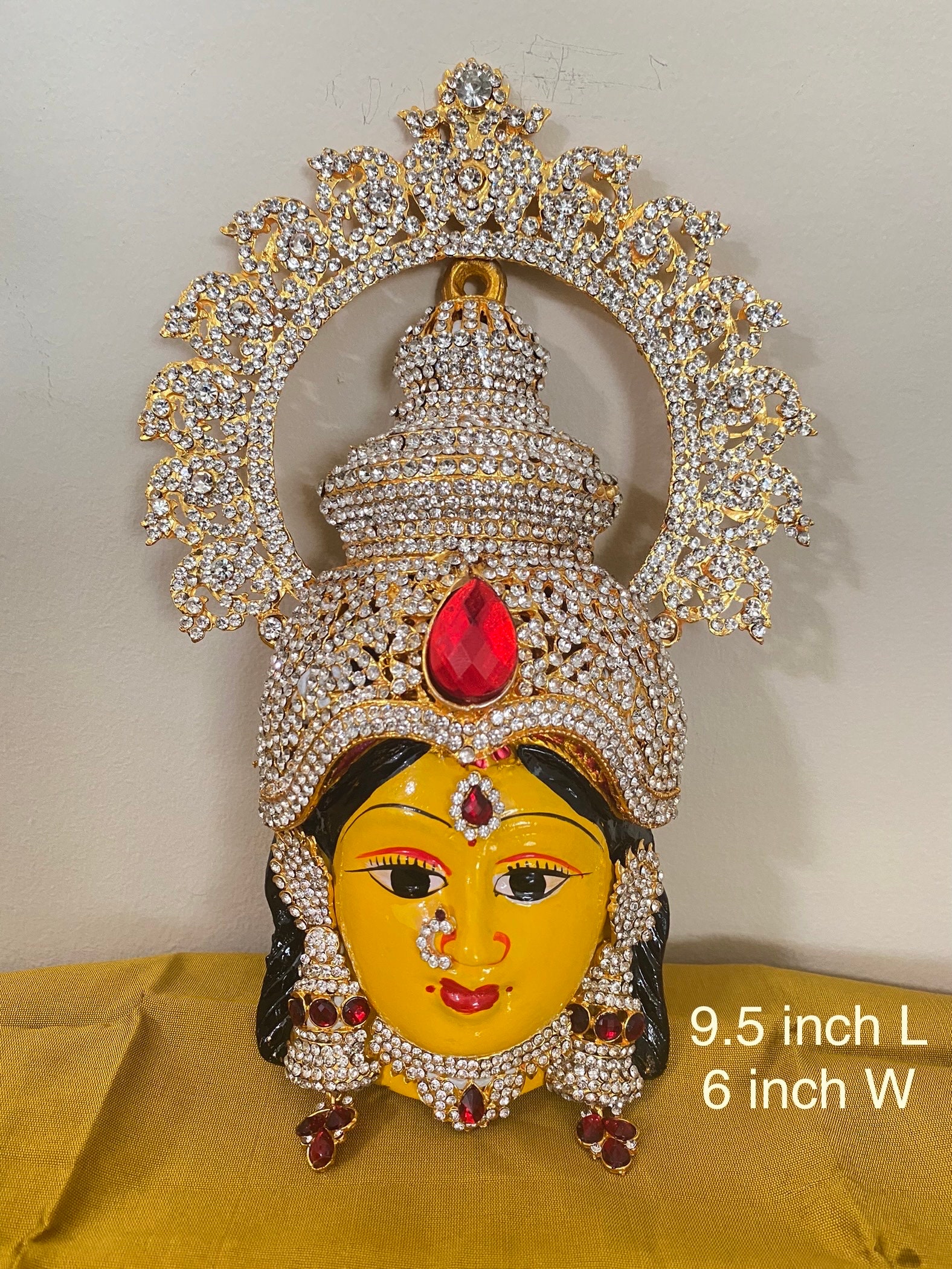 Goddess Vara Maha Lakshmi Devi Face Idol. Premium Quality Stone Studded ...