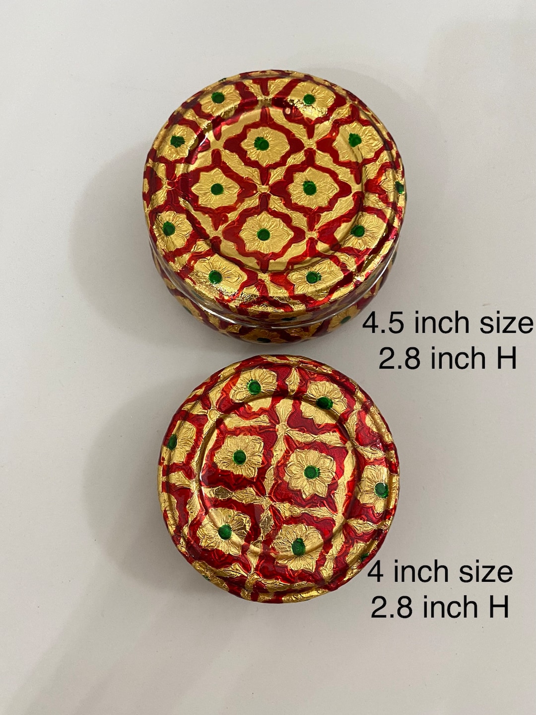 Meenakari Combo 2set-meenakari Steel Box Set. Unique Steel Box Set. Unique Gift Ideas. Budget ...