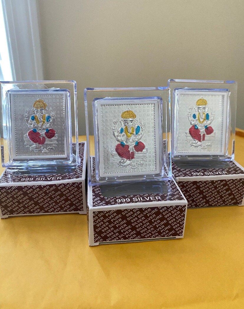 Pure Silver Lord Vinayaka Frames With Enamel. Budget Friendly Pure ...