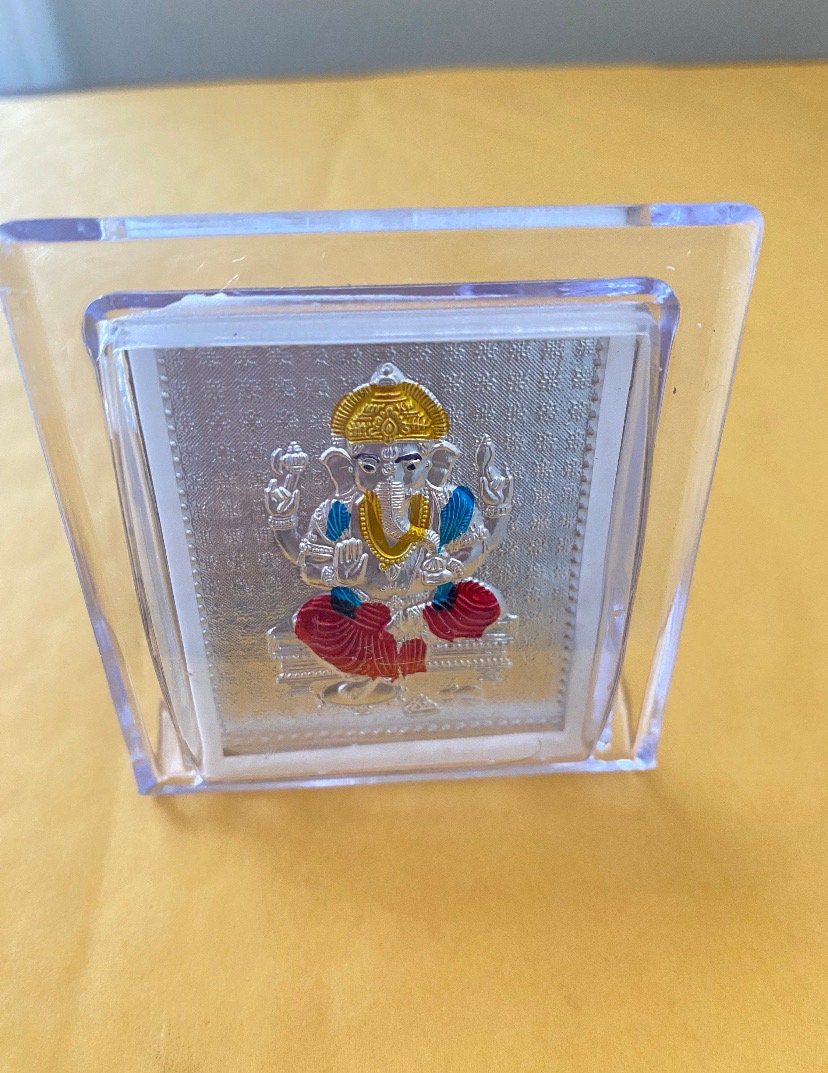 Pure Silver Lord Vinayaka Frames With Enamel. Budget Friendly Pure ...
