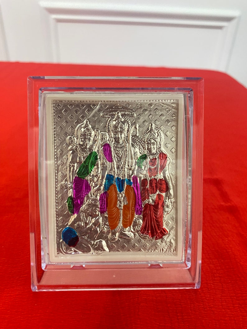 Medium Pure Silver Rama Parivar Sita Rama Idol Frame - Etsy